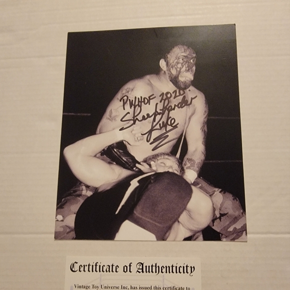 WWE | Other | Sheepherder Luke Autographed Photo With Coa | Poshmark